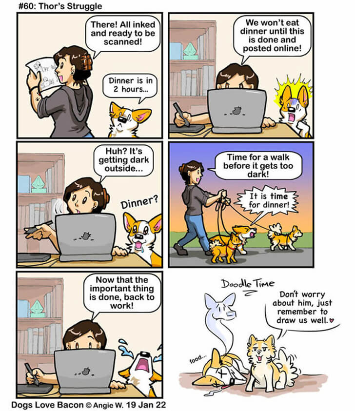 Adorable Comics About 3 Dogs and Their Owner To Brighten Your Day ...